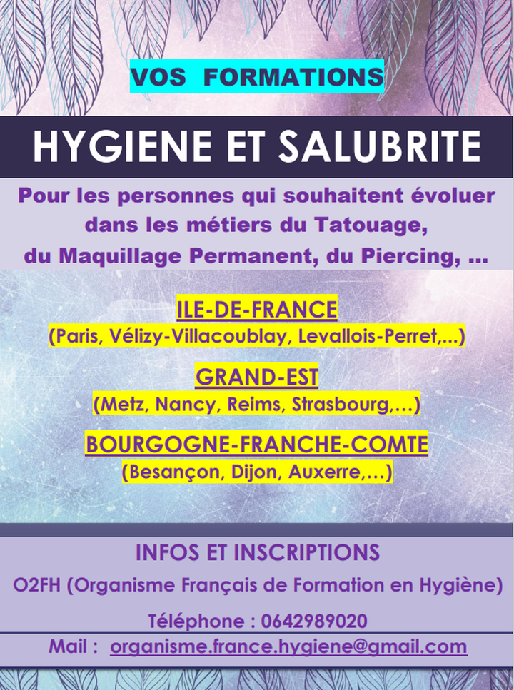 O2FH FORMATION EN HYGIÈNE ET SALUBRITÉ