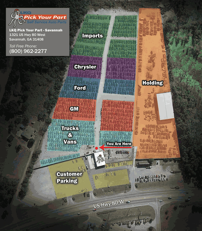 Used Auto Parts in Savannah 31408 | LKQ Pick Your Part