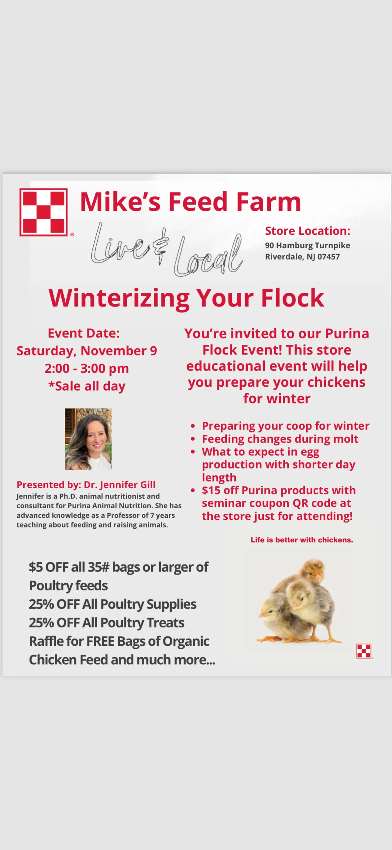 Backyard Poultry Seminar - Mike's Feed Farm