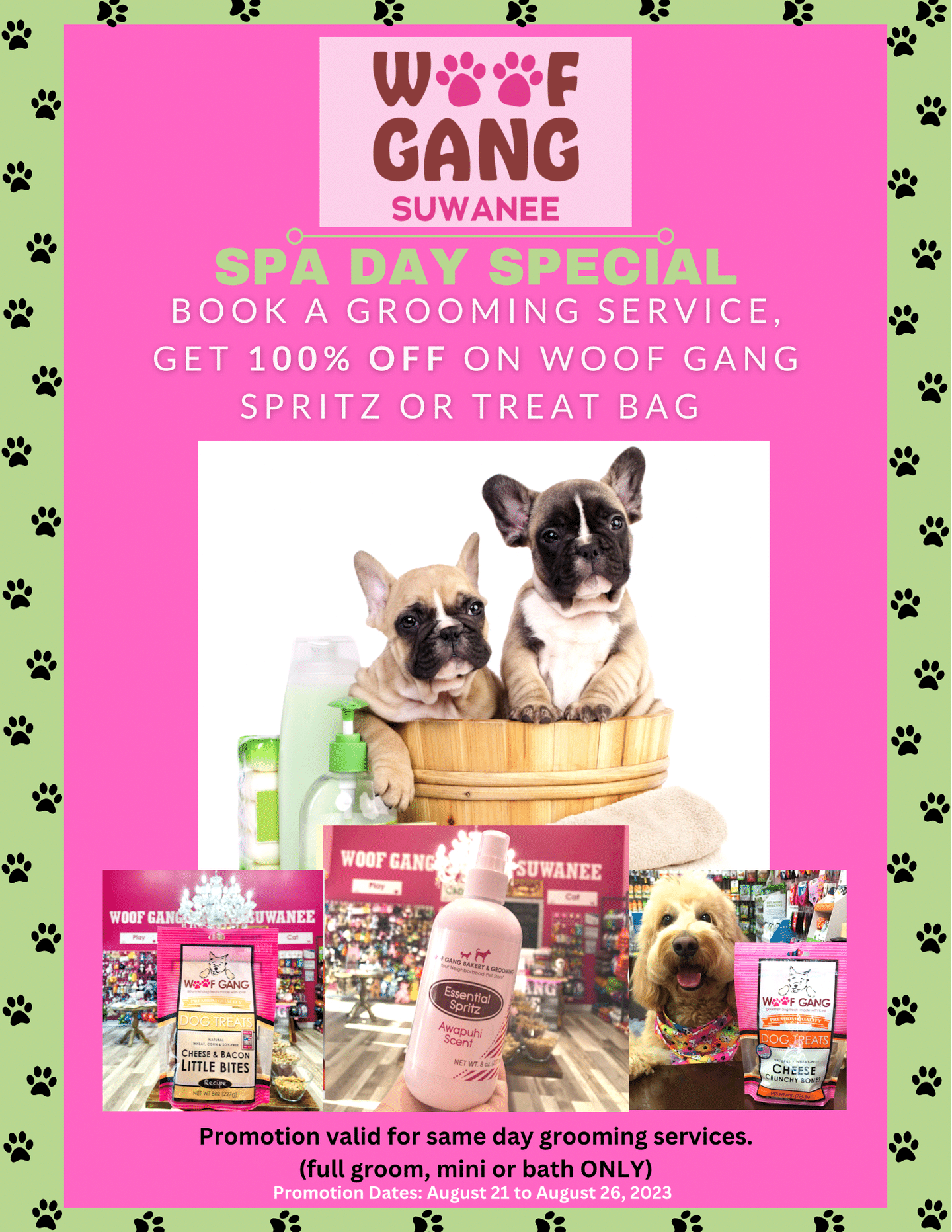 SPAW DAY SPECIAL - Woof Gang Bakery & Grooming Suwanee